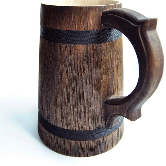 Kitchen | Authentic 23oz Natural Oak Wood German Beer Mug Great Gift ...